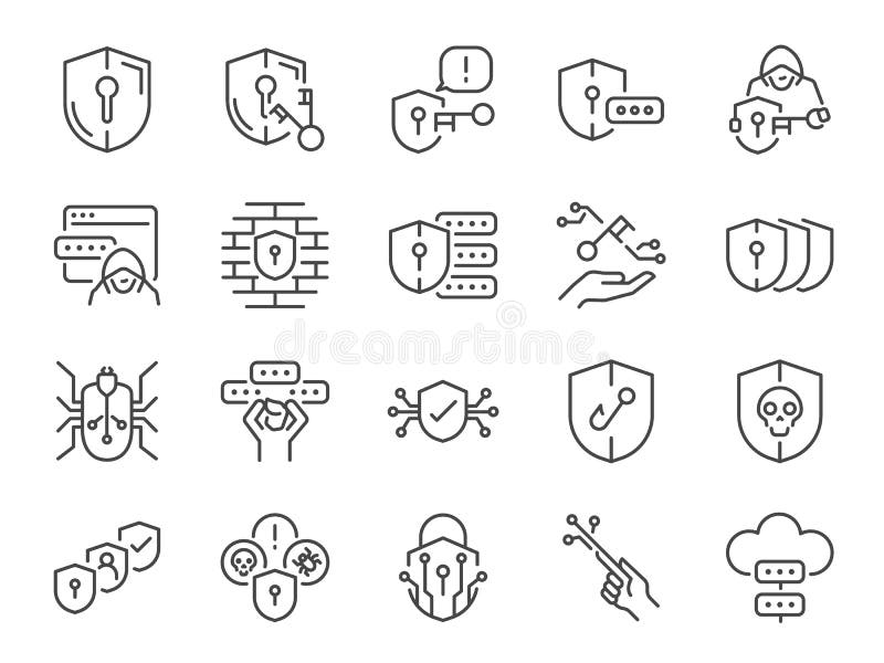Privacy Policy Icon Set. Included the Icons As Security Information ...