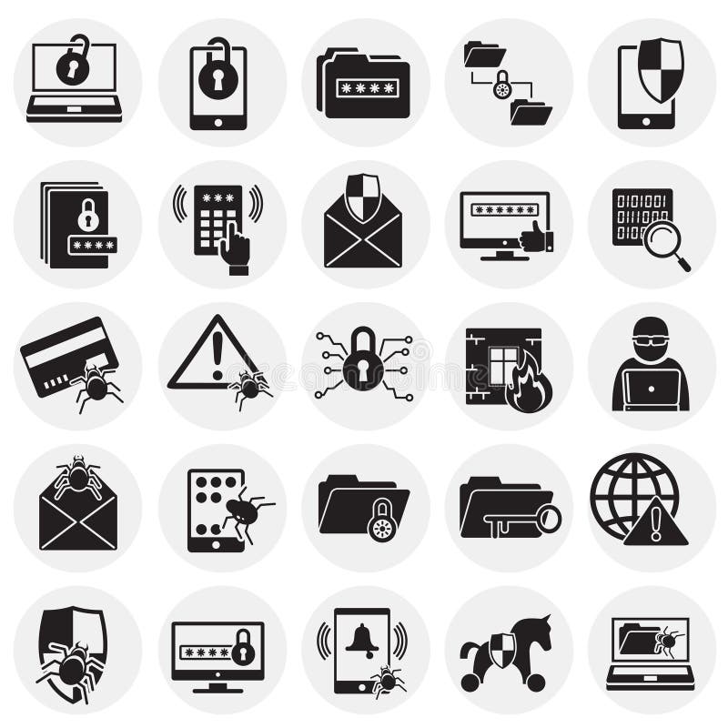 Cyber Security Simple Icons Stock Illustrations – 1,591 Cyber Security ...