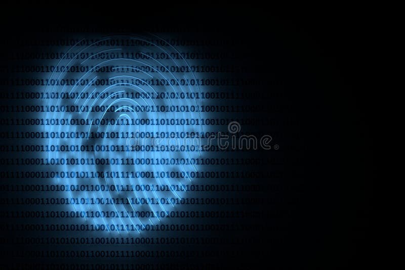 Cyber Security, Identity Verification Concept - Large Fingerprint ...