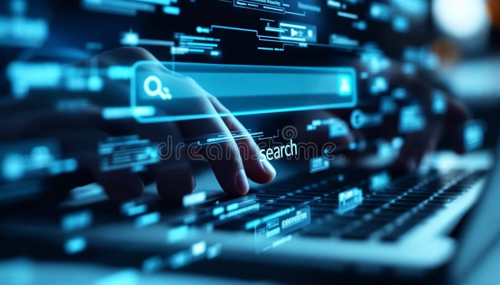 Futuristic Digital Dashboard with Holographic Speedometer and Neon ...