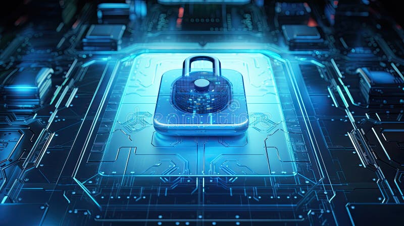 Cyber Security, Information Security and Encryption Stock Illustration ...