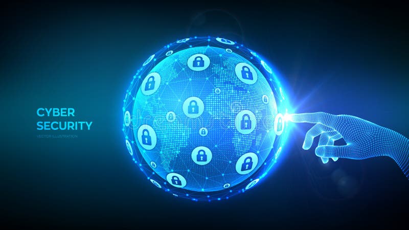 Cyber Security. Information Protect and Security of Safe Concept. Hand ...