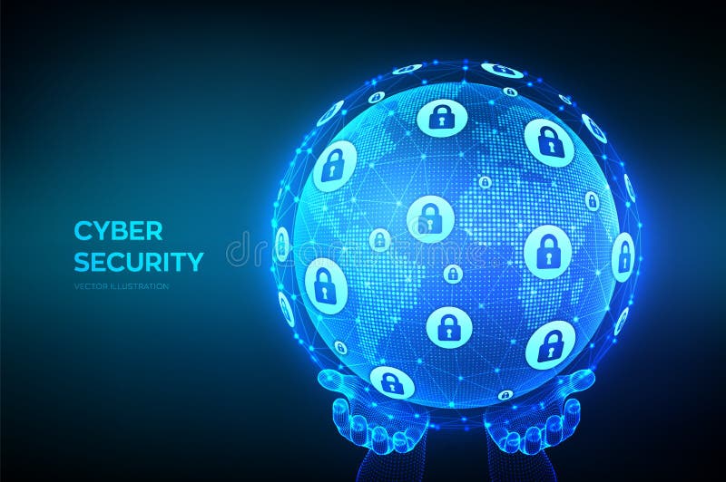 Cyber Security. Information Protect and Security of Safe Concept. World ...