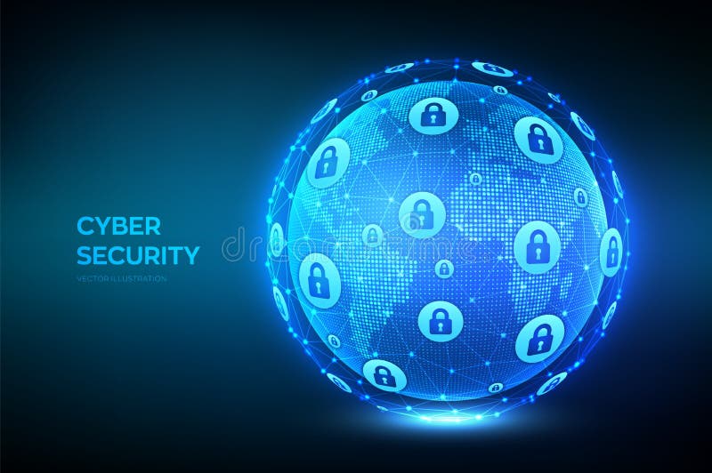 Cyber Security. Information Protect and Security of Safe Concept. World ...
