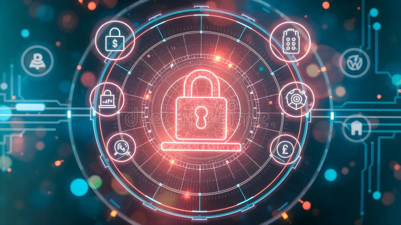 Cyber Security and Information Safety Concept 3d Rendering Toned Image ...