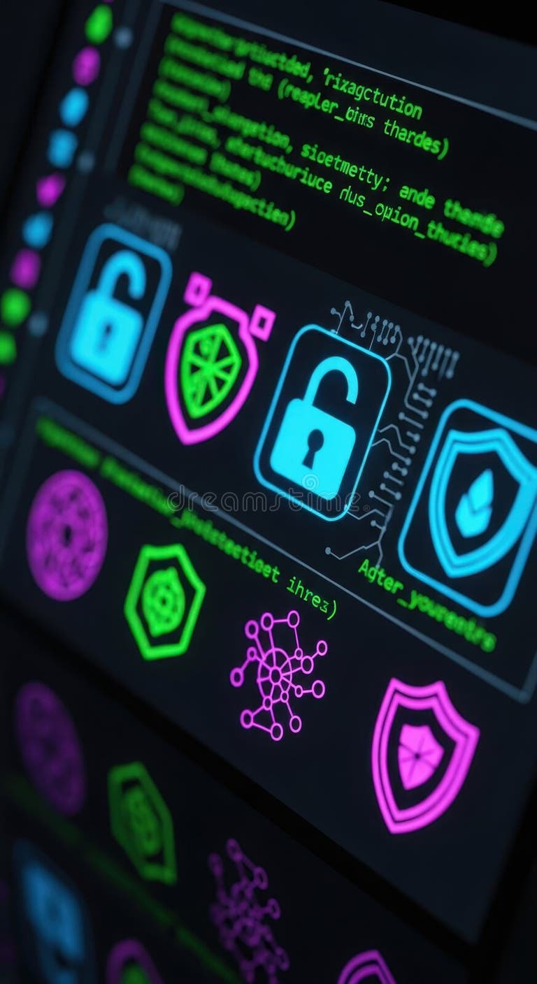 Abstract Cyber Security Icons Stock Illustrations – 6,571 Abstract ...