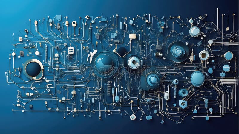 Cyber Security Internet and Network Stock Illustration - Illustration ...