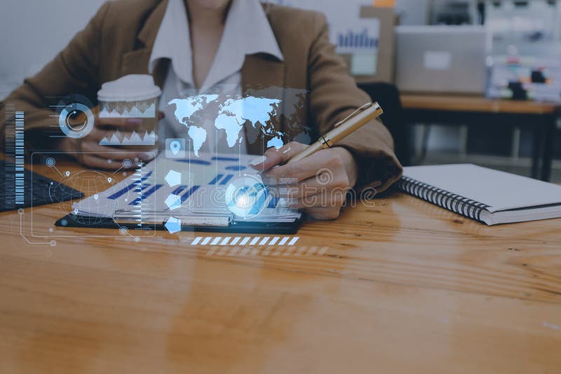 Cyber Security Internet and Networking Concept. Businessman Hand ...