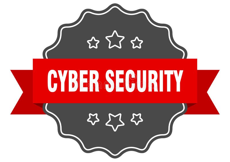 Cyber Security Label. Cyber Security Isolated Seal. Sticker. Sign Stock ...