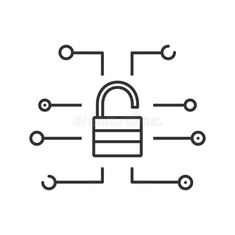 Cyber Security Line Drawing Stock Illustrations – 1,932 Cyber Security ...
