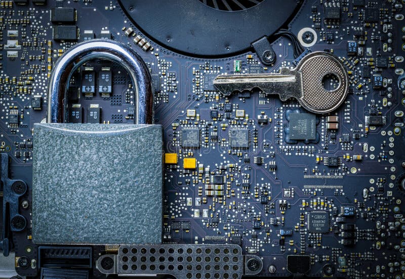 Cyber Security Lock. Security Computer Data Internet Protection with ...