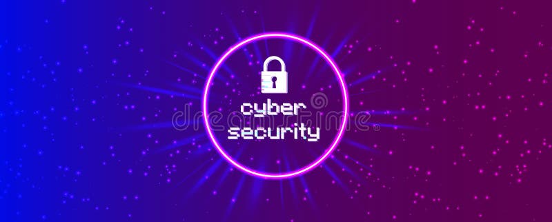 Cyber Security Lock Icon Background Stock Vector - Illustration of ...