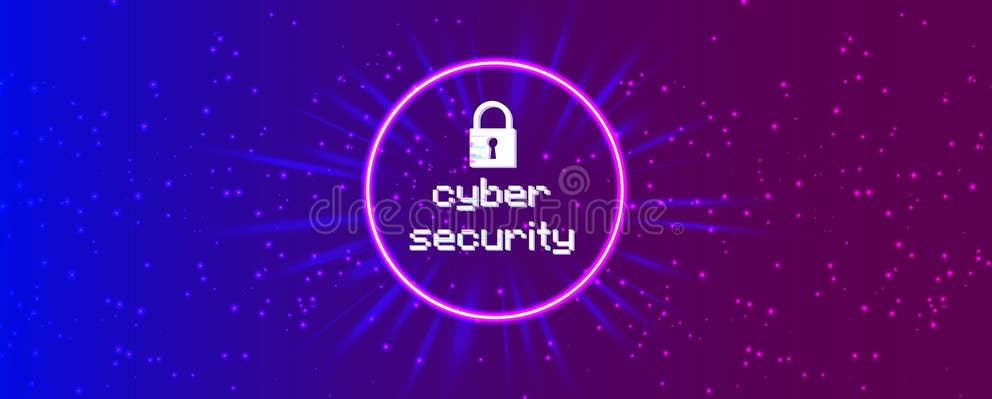 Cyber Security Lock Icon Background Stock Vector - Illustration of ...