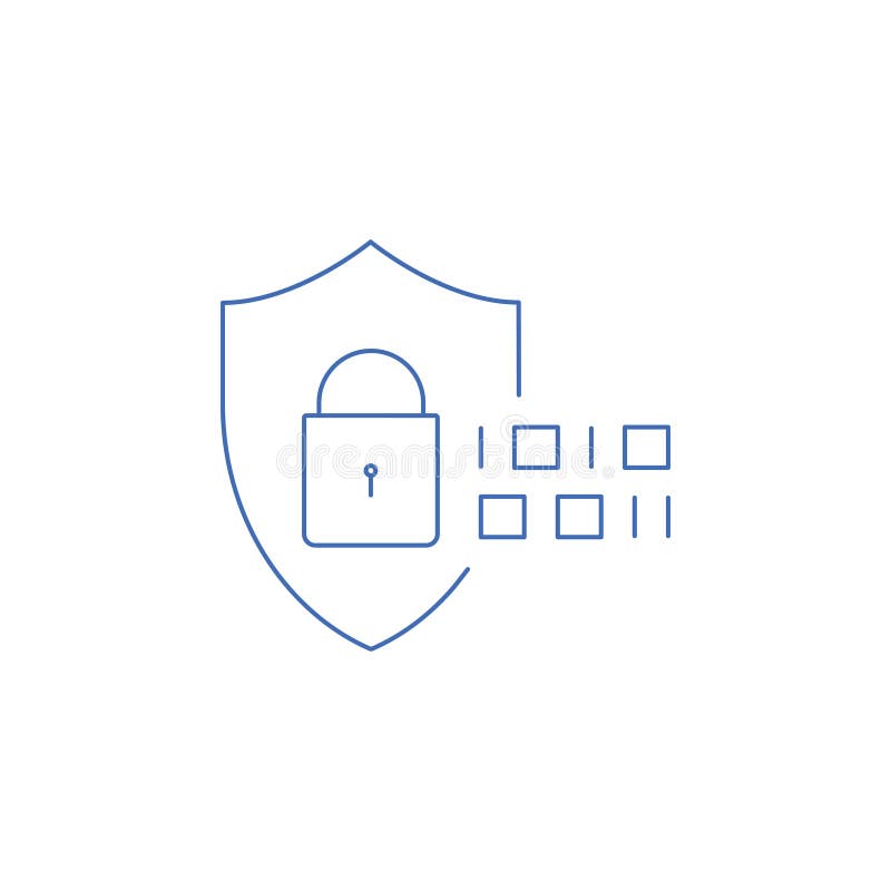 Cyber Security Lock Icon Vector Stock Vector - Illustration of symbol ...