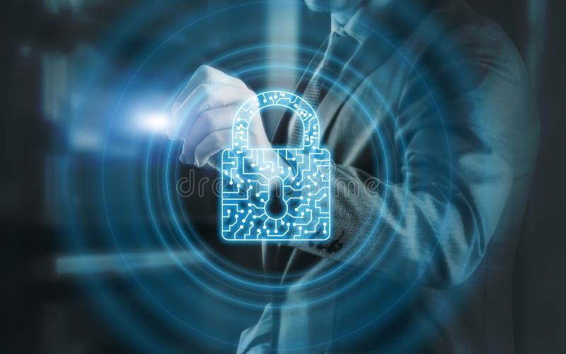 Cyber Security Lock Privacy Data Protection Internet and Technology ...
