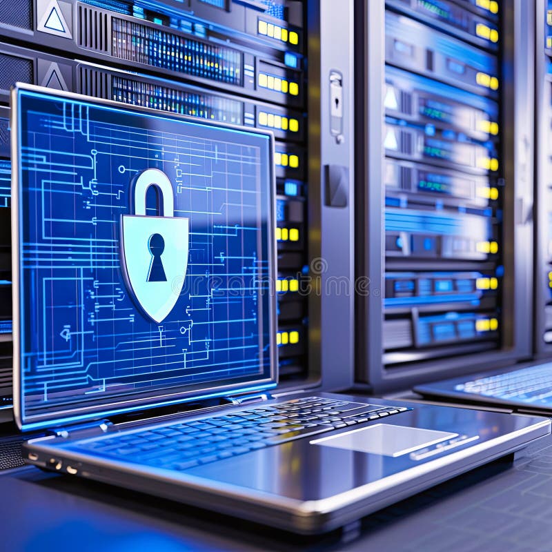 Cyber Security, Lock on the Screen Stock Image - Image of password ...