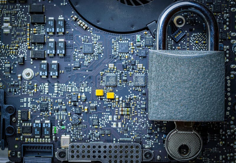 Cyber Security Lock. Security Computer Data Internet Protection with ...