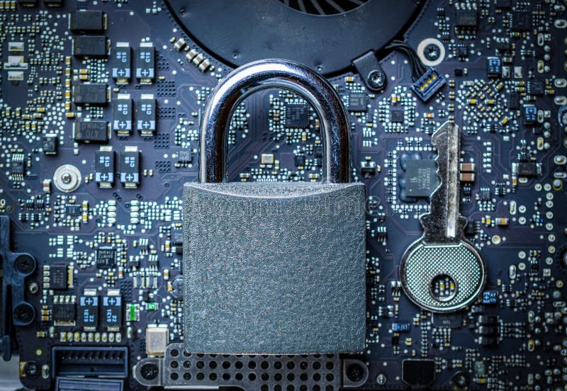 Cyber Security Lock. Security Computer Data Internet Protection with ...