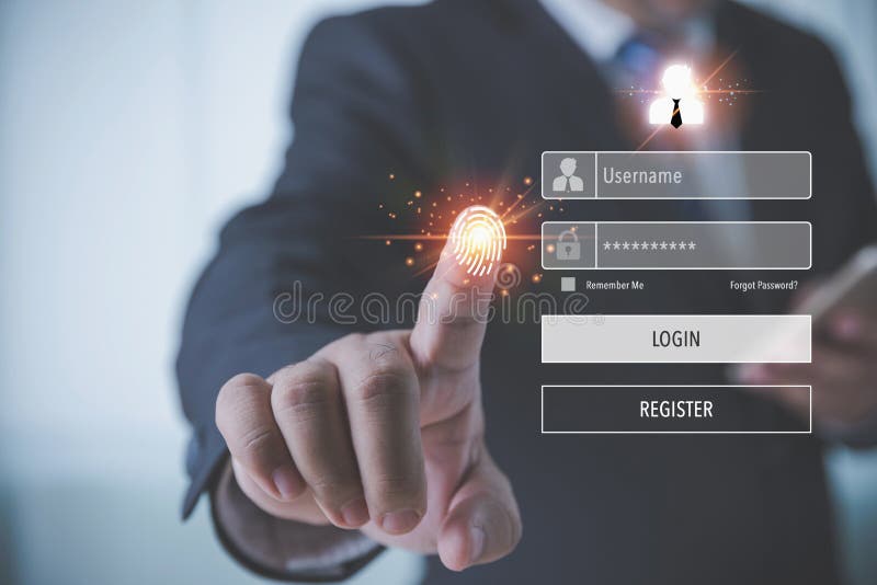 Cyber Security Login by Password Concept. User Login Identification ...