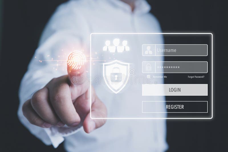 Cyber Security Login by Password Concept. User Login Identification ...