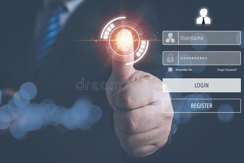 Cyber Security Login by Password Concept. User Login Identification ...