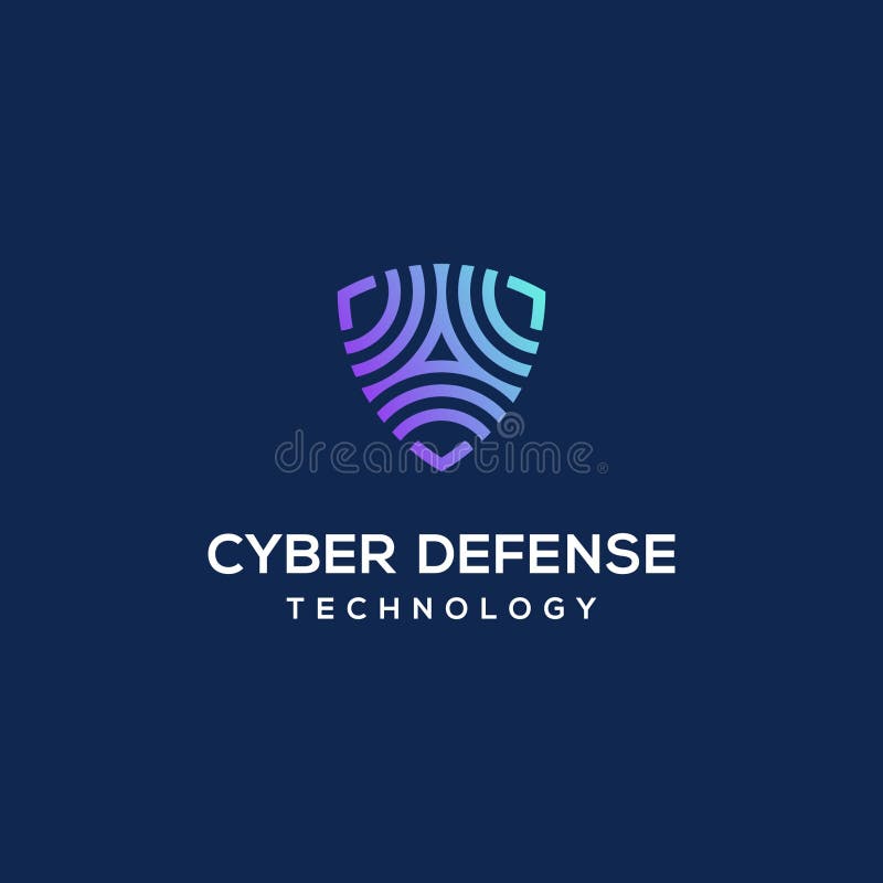 Cyber security logo design stock illustration. Illustration of ...