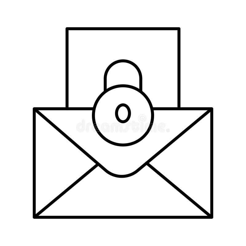 Encrypted Email Icon Which Can Easily Modify or Edit Stock Vector ...