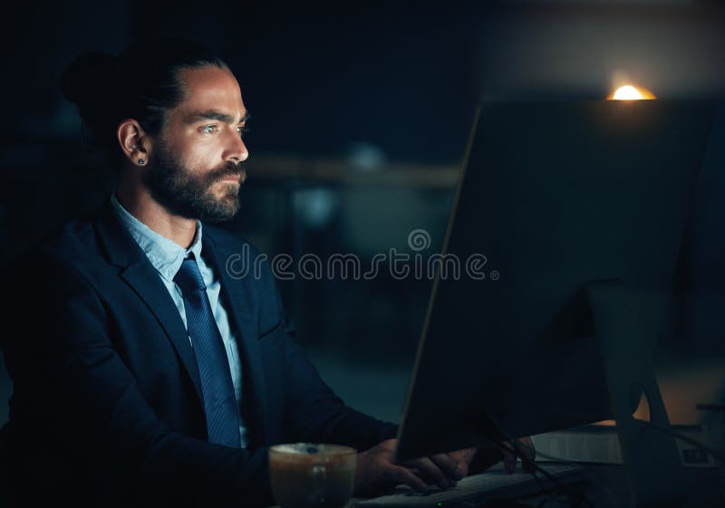 Cyber Security Man Digital Programmer Or Computer For Thinking Web