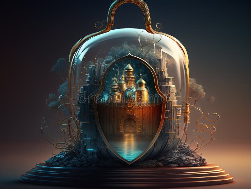 Cyber Security Network Data Protection Concept Stock Illustration Illustration Of Design