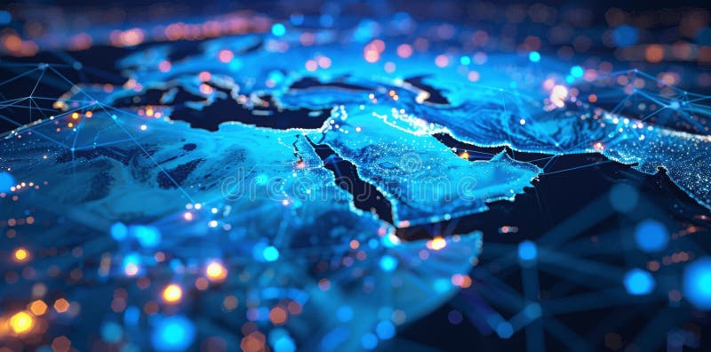 Cyber Security Network Map of the Middle East Featuring Global ...