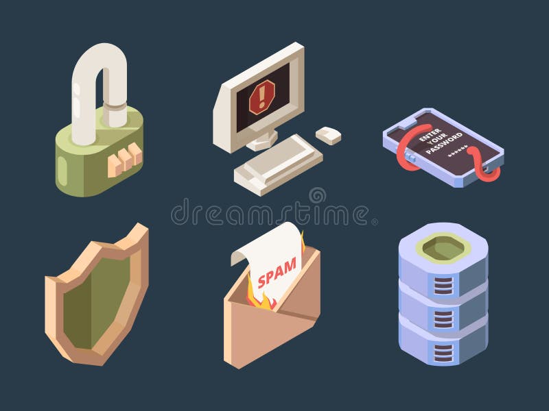 Hacking Attack. Computer Viruses or Phishing Pages Cyber Data ...