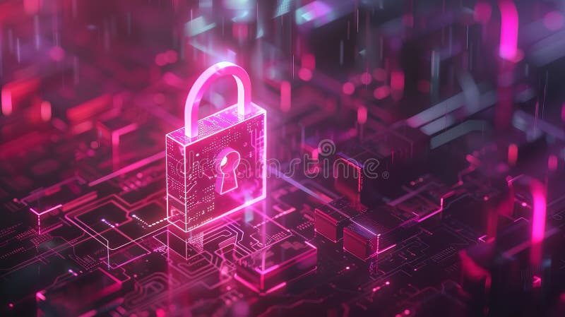 Cyber Security And Personal Data Protection Concept Stock Illustration