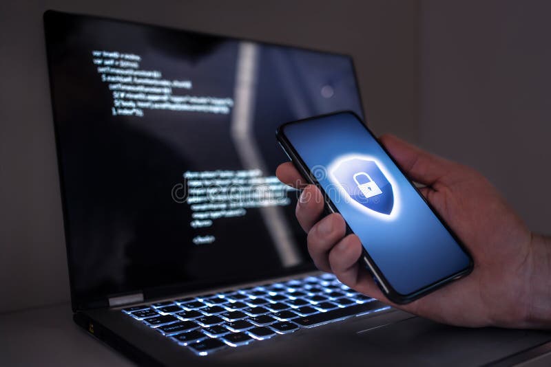 Cyber Security In Phone And Laptop To Protect From Fraud Cybersecurity