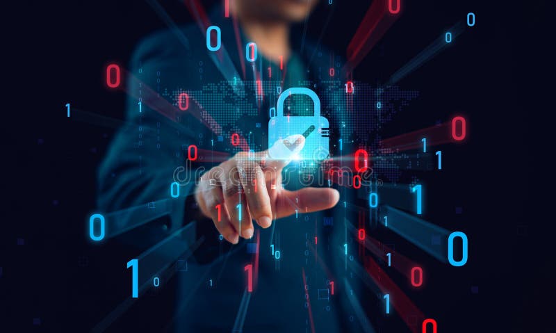 Cyber Security Privacy Concept Stock Illustration - Illustration of ...