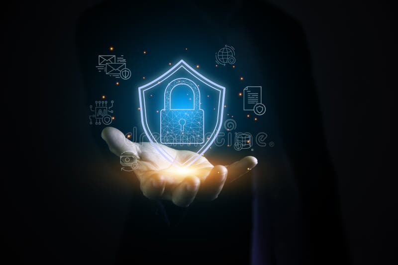 Cyber Security Privacy Concept Personal Data Protection Law Lock Icon ...