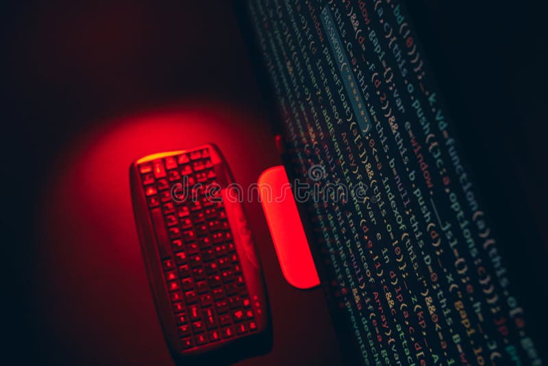Cyber Security Program Code On Screen Using Computer And Programming To Break Code Cyber