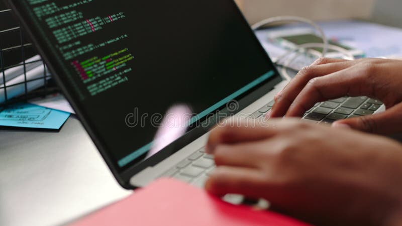 Digital Transformation. Man in Futuristic Office Interior Moving and Activating Hologram. Stock ...