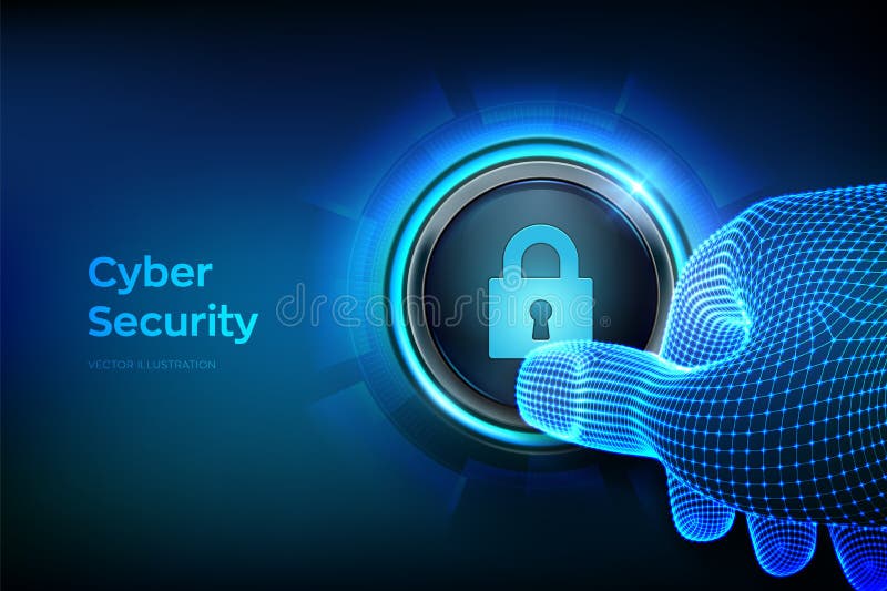 Lock. Cyber Security. Padlock with Keyhole Icon Made with Binary Code ...