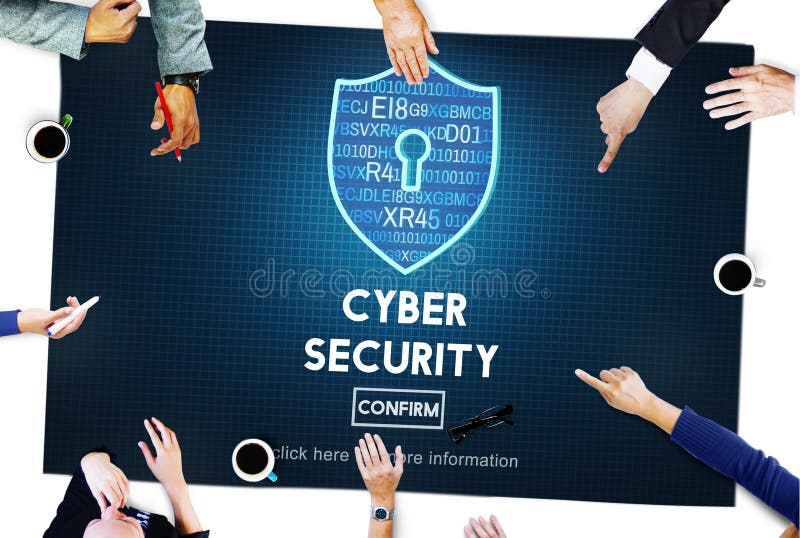 Cyber Security Protection Firewall Interface Concept Stock Illustration ...
