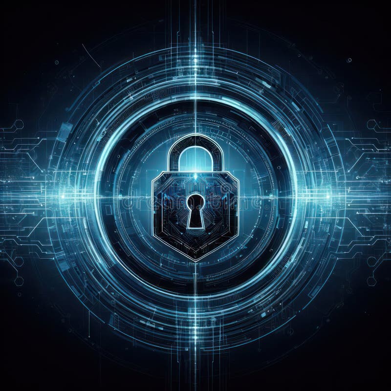 Cyber Security and Protection of Network Private Information and Data Stock Illustration ...