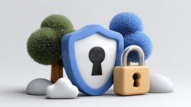 Tech Cyber Security Theme Stock Illustrations – 679 Tech Cyber Security ...
