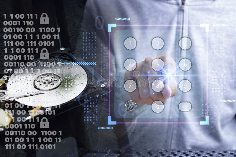 Cyber Security Ransomware Email Phishing Encrypted Technology, Digital ...