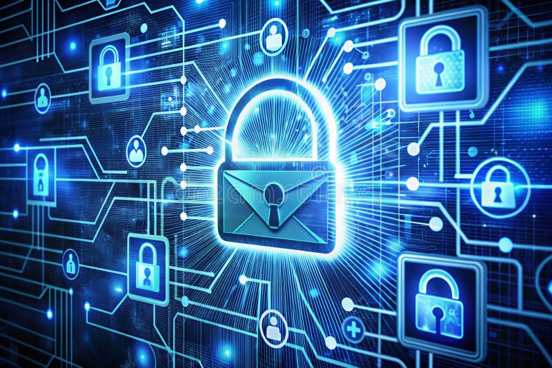 Cyber Security Ransomware Email Phishing Encrypted Technology, Digital ...