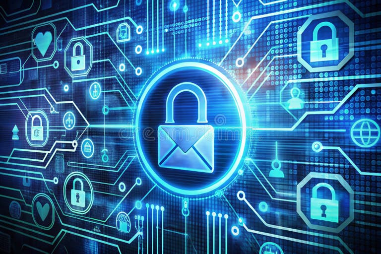 Cyber Security Ransomware Email Phishing Encrypted Technology, Digital ...