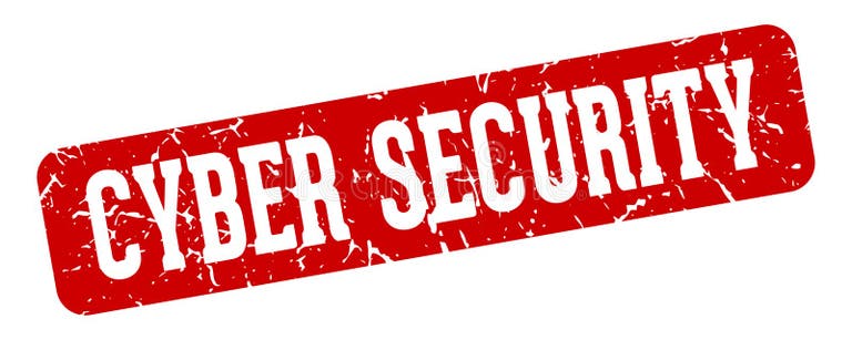 Cyber Security Rectangular Sign. Cyber Security Stamp Stock Vector ...