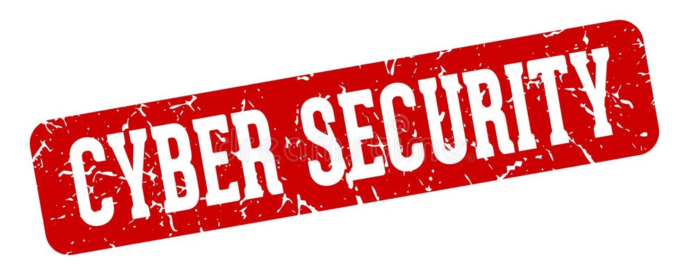 Cyber Security Rectangular Sign. Cyber Security Stamp Stock Vector ...