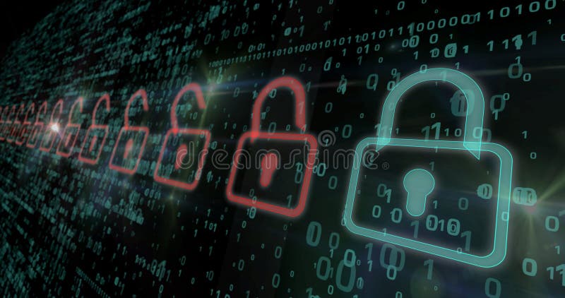Cyber Security - Red and Green Padlocks Stock Illustration ...