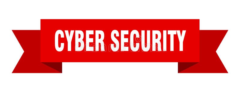 Cyber Security Ribbon. Cyber Security Paper Band Banner Sign Stock ...