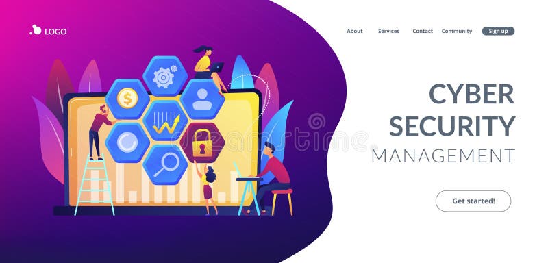 Cyber Security Management Concept Landing Page. Stock Vector ... Cyber Security Management Concept Landing Page. Stock Vector ...