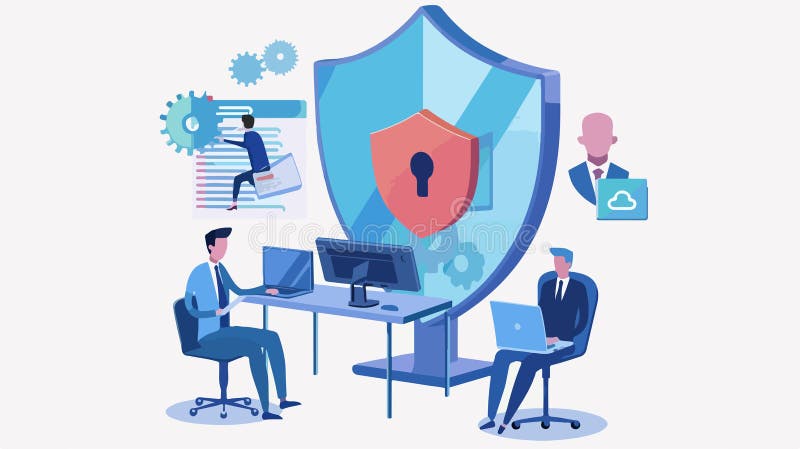 Cyber Security Risk Analysts Team Working To Reduce Risks Stock ...